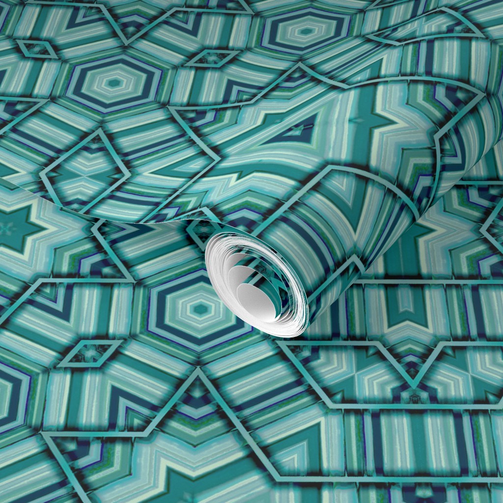 Linear Green Star Wallpaper – DoodlePippin