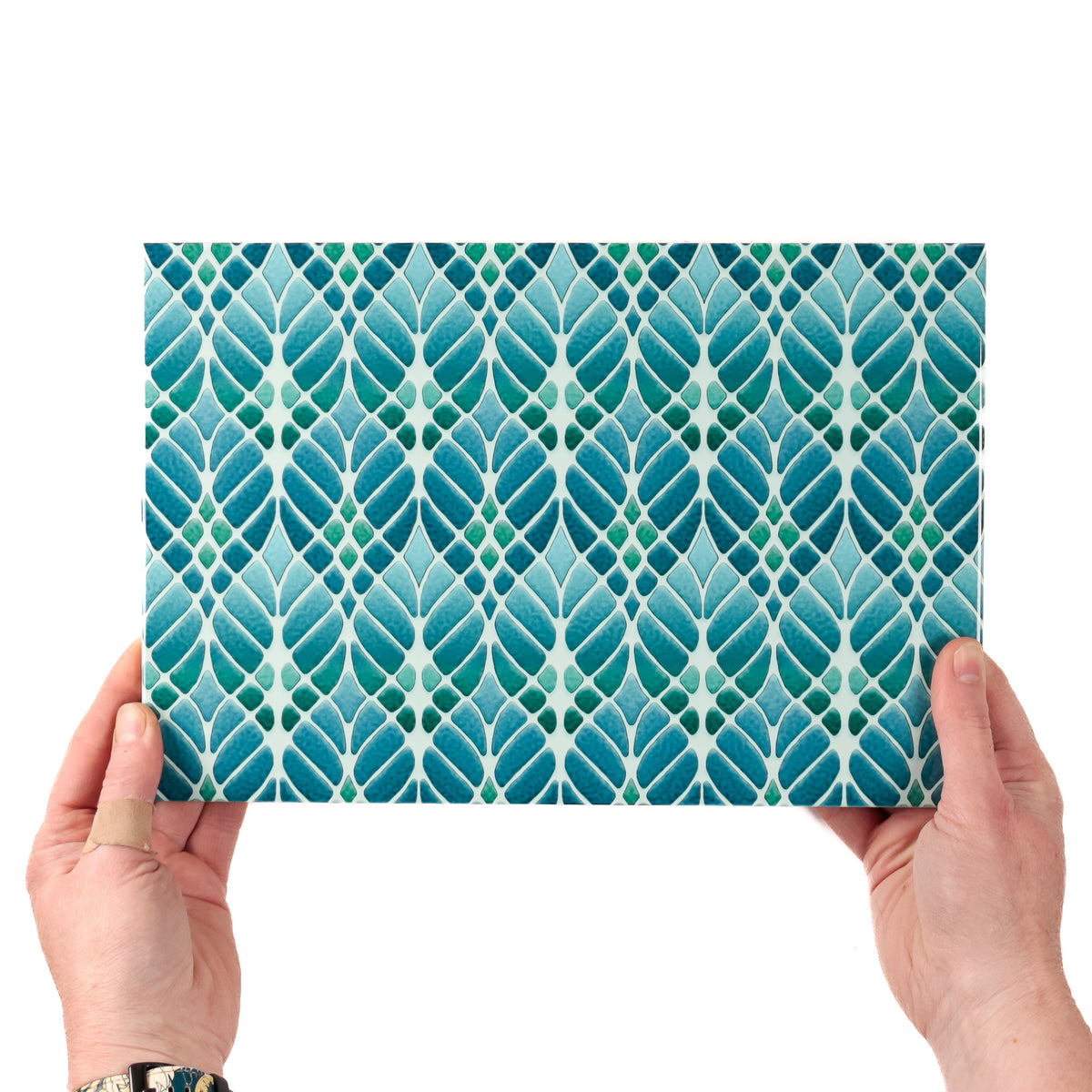 Art Nouveau 'Interwoven Trees' Large Rectangular Tile - 30x20cm (12x8 ...