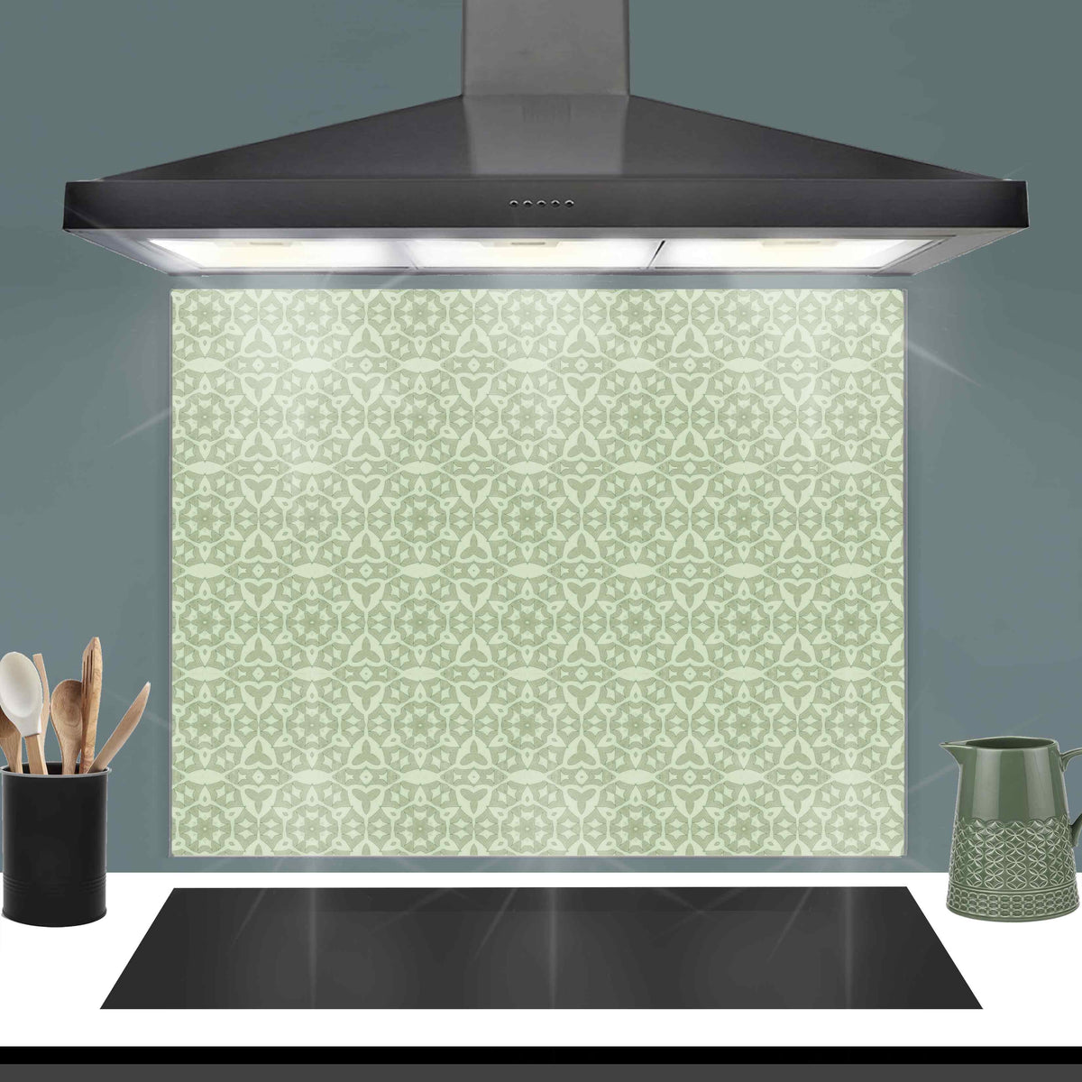 'Stonework' Kitchen Splashback - Sage Green – DoodlePippin