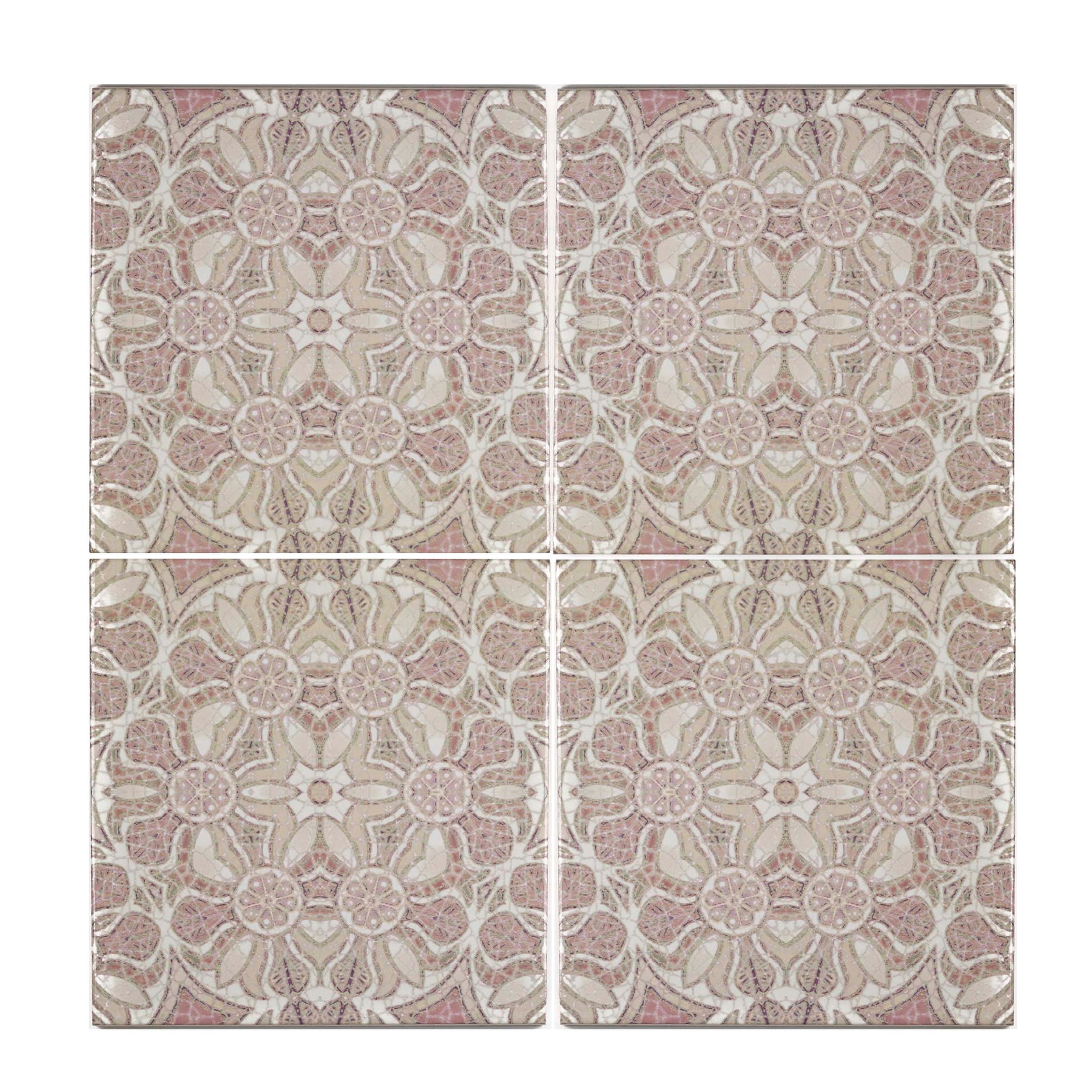 Pomegranate Tile - Plaster Pink - Fired Ink version – DoodlePippin