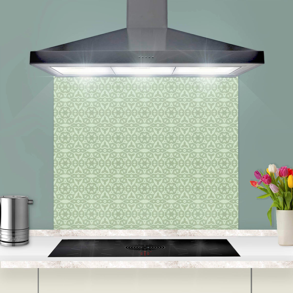 'Stonework' Kitchen Splashback - Sage Green – DoodlePippin