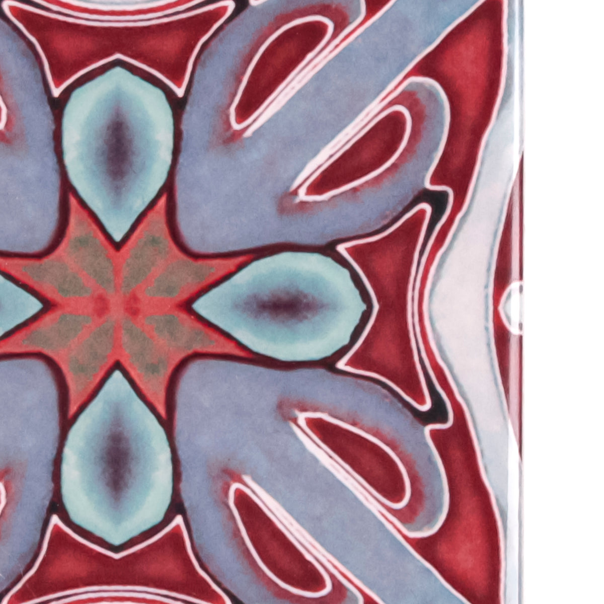 "Red Victorian" twining Art Deco tiles - FIRED INK Version – DoodlePippin