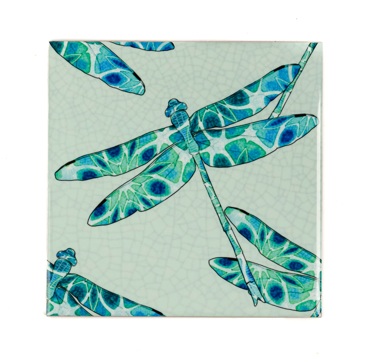 Dragonfly Tile - Aqua – DoodlePippin