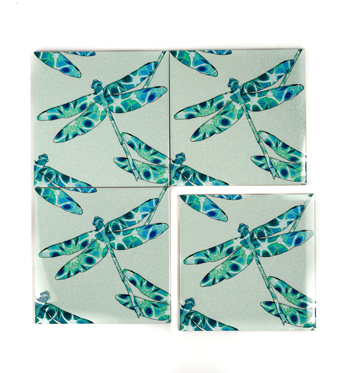 Dragonfly Tile - Aqua – DoodlePippin