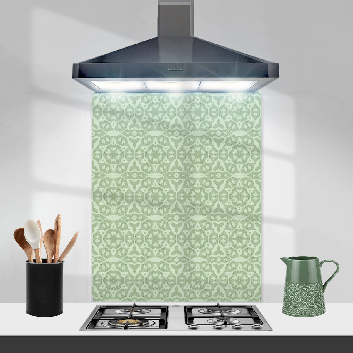 'Stonework' Kitchen Splashback - Sage Green – DoodlePippin