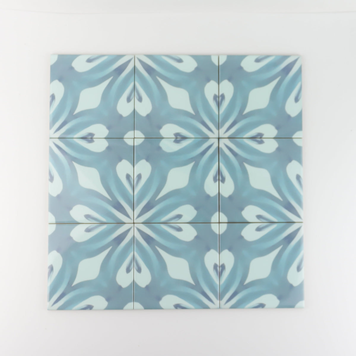 Aqua "Watercolour" blue green large pattern tiles – DoodlePippin