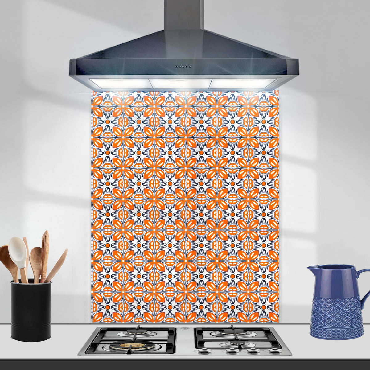 Orange Fox Flower Kitchen Splashback – DoodlePippin