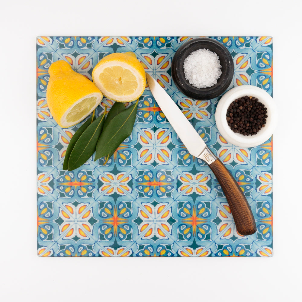 Alhambra blue orange trivet – DoodlePippin